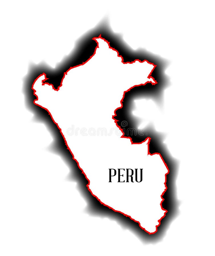 Peru Outline Map ilustración del vector. Ilustración de vector - 114435848