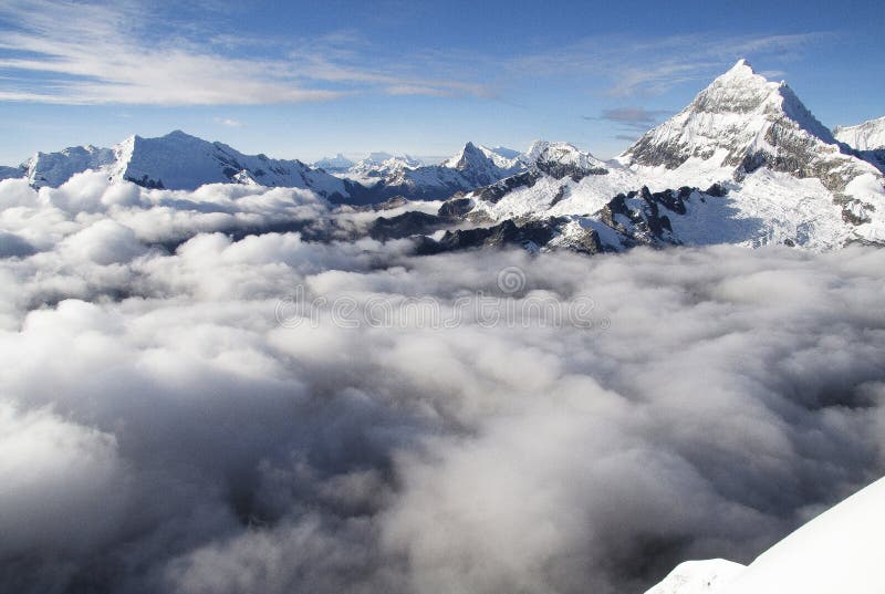 Peru,snowy Andes, Covered in Snow, Panoramic View of the Andes.very ...