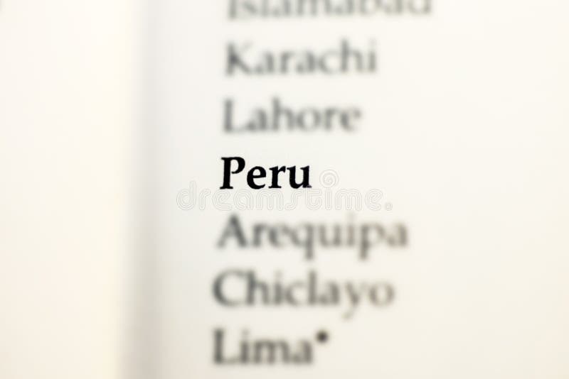 Peru on paper stock photo. Image of peru, word, america - 82127866