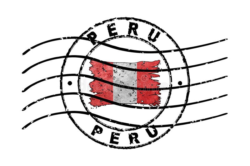 Peru Passport Stamp Flag Travel Document Stock Illustration ...