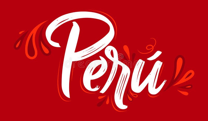 Peru Patriotic Banner Design Peruvian Flag Colors Vector Illustration ...