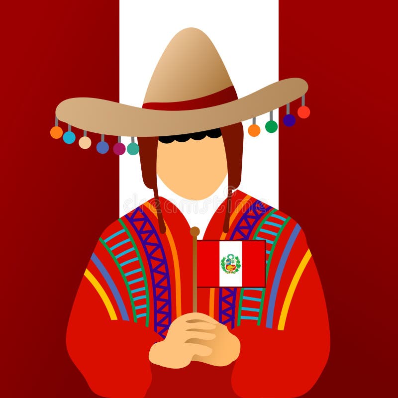 Peru People Flat Vector Illustration Simple and Modern Design Stock ...