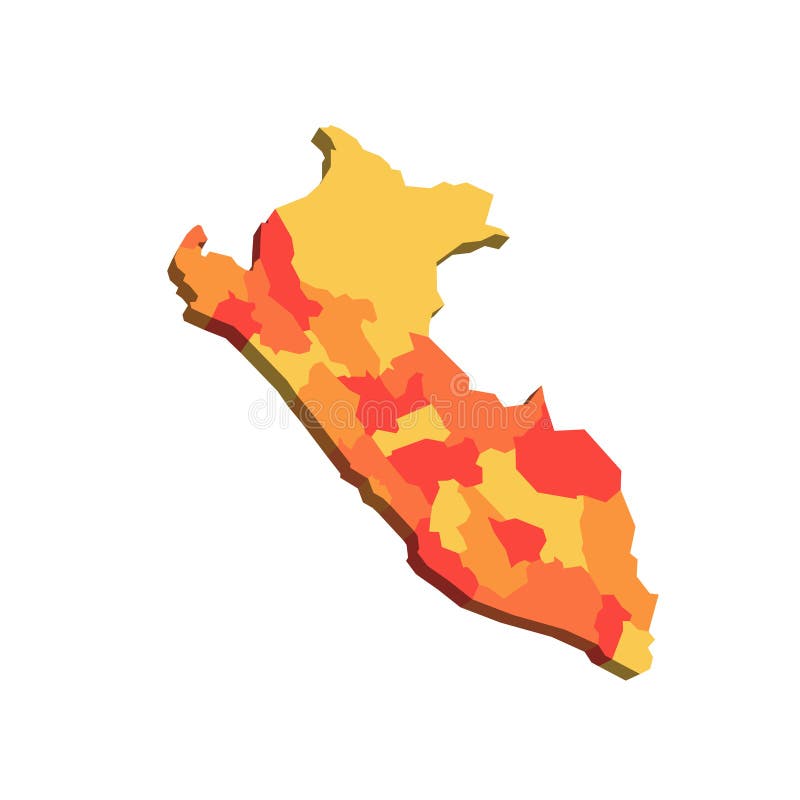Peru Political Map of Administrative Divisions Stock Illustration ...