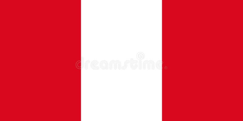Peru`s National Flag Isolated in Official Colors Stock Vector ...