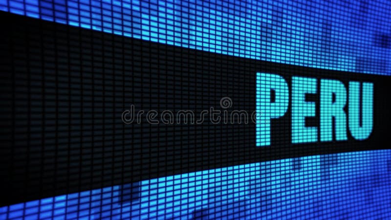 PERU Side Text Scrolling LED Wall Pannel Display Sign Board Stock Video ...