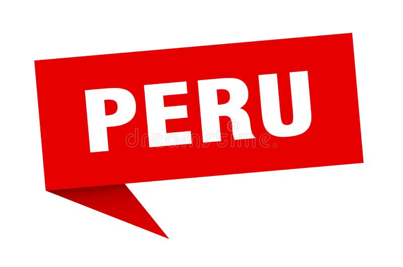 Peru Sticker. Peru Signpost Pointer Sign. Stock Vector - Illustration ...