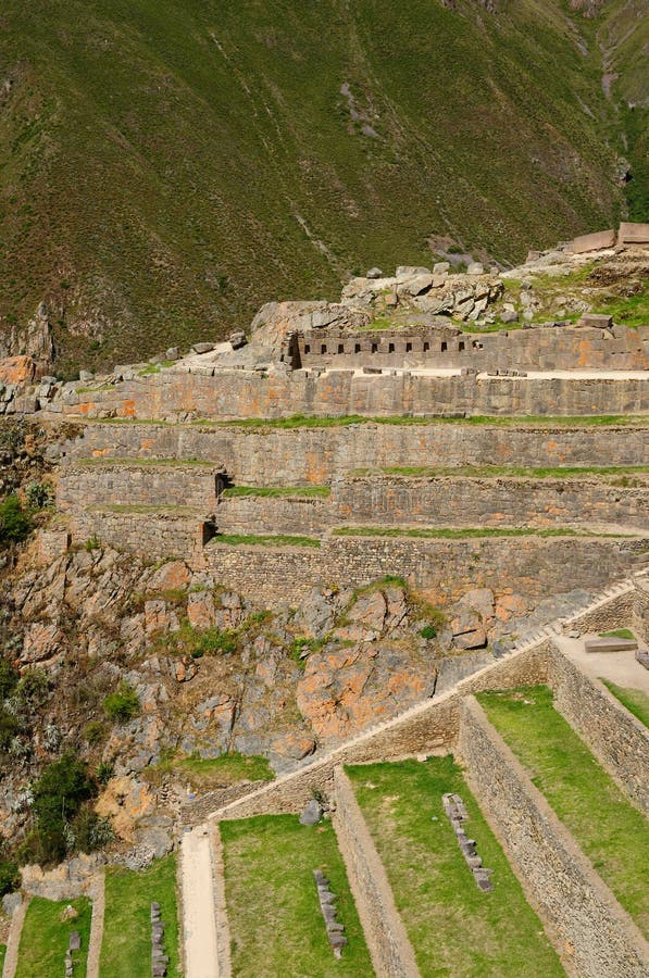Peru, Vale Sagrado, Ruínas Do Inca De Pisaq Imagem de Stock - Imagem de ...