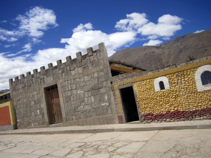 Traditional Peruvian Village House Stock Image - Image of landscape ...