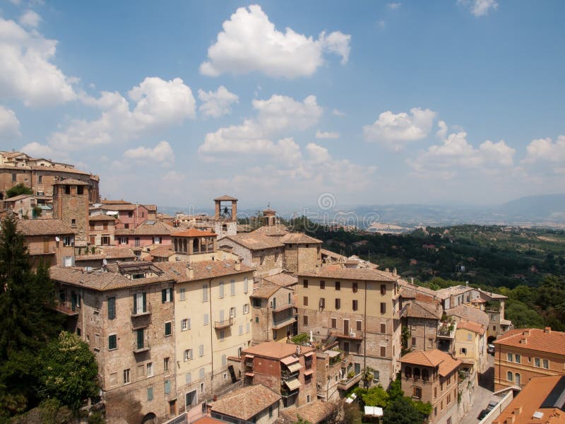 Perugia-Italy stock image. Image of city, view, roof - 27675287