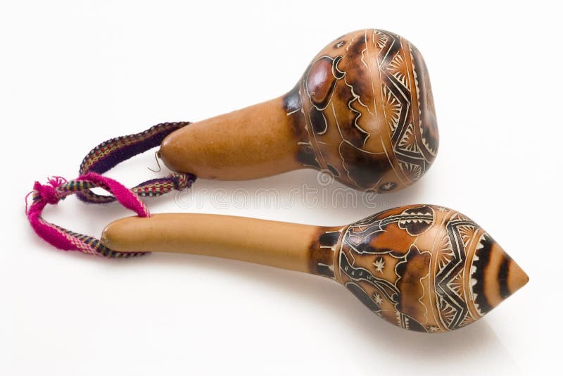 Peruviaanse maracas 2 stock afbeelding. Image of samba - 2307177