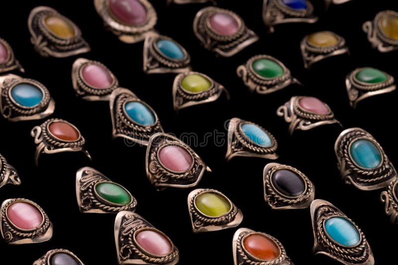 Peruvian Artisian Ring Collection Stock Photo - Image of collection ...