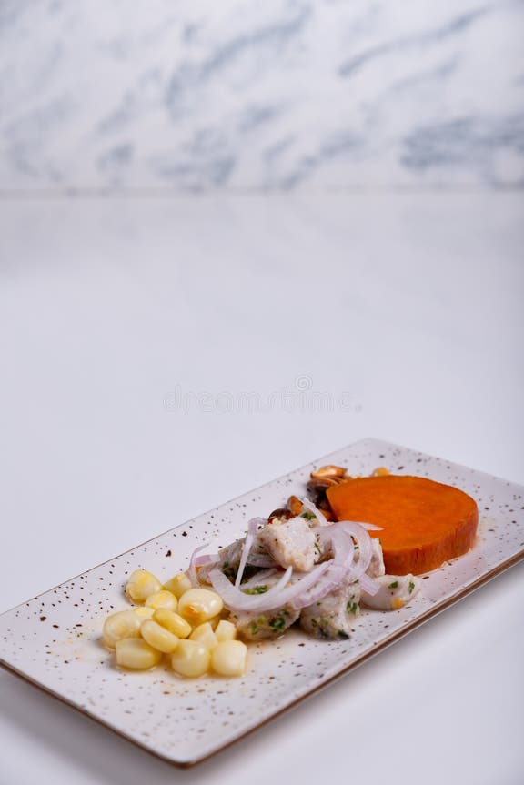 Peruvian Ceviche is a Traditional Peruvian Fish-based Dish. Stock Photo ...