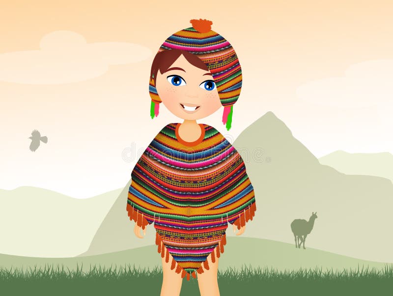 Illustration of Peruvian Happy Family Stock Illustration - Illustration ...
