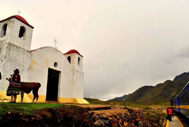 Peruvian church stock photo. Image of vegetation, landscape - 56159816