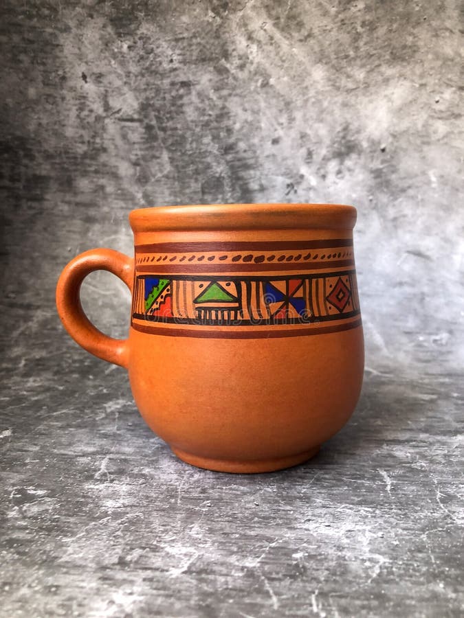 Peruvian Craft, Ceramic Cup, Souvenir Stock Photo - Image of vertical ...