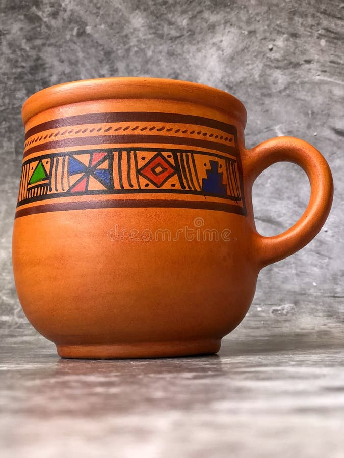 Peruvian Craft, Ceramic Cup, Souvenir Stock Photo - Image of clay ...