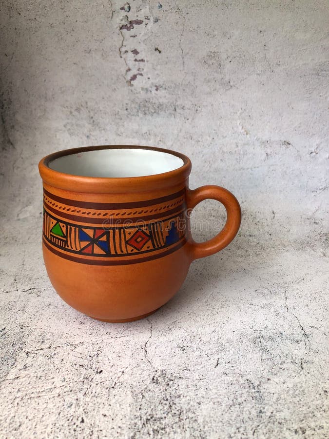 Peruvian Craft, Ceramic Cup, Souvenir Stock Image - Image of culture ...
