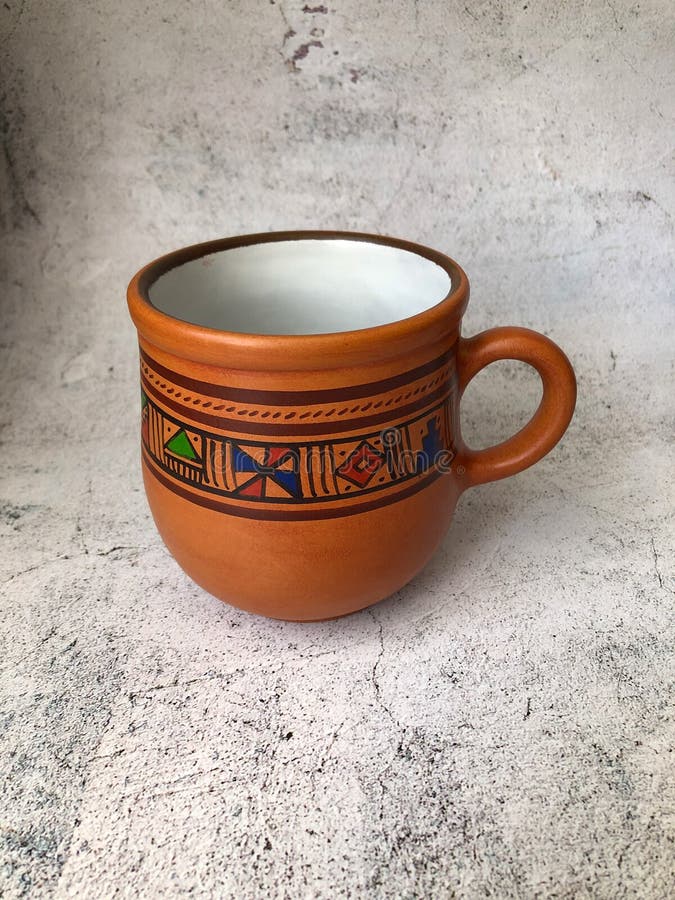 Peruvian Craft, Ceramic Cup, Souvenir Stock Image - Image of ...