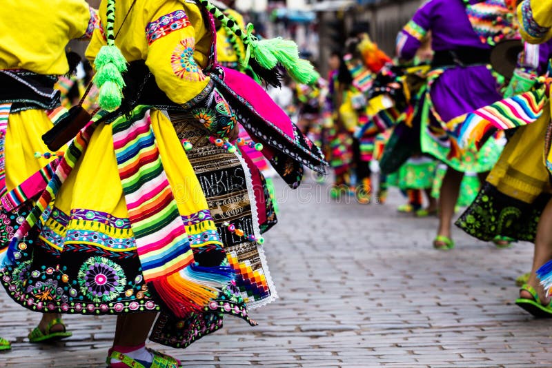 Peruvian Dancers at the Parade in Cusco. Stock Image - Image of cusco ...