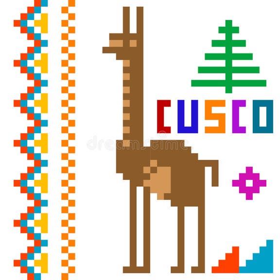 Peruvian Design with Llama and Cusco Text Stock Vector - Illustration ...