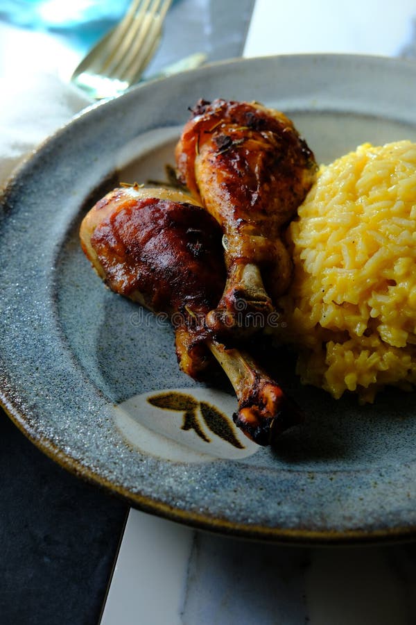 Peruvian Chicken and Rice stock image. Image of roasted - 236169625