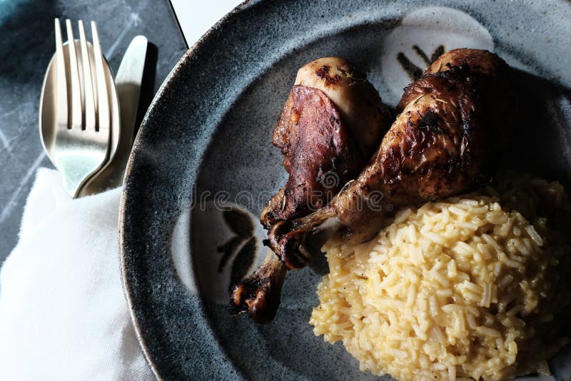 Peruvian Chicken and Rice stock photo. Image of dinner - 236169636