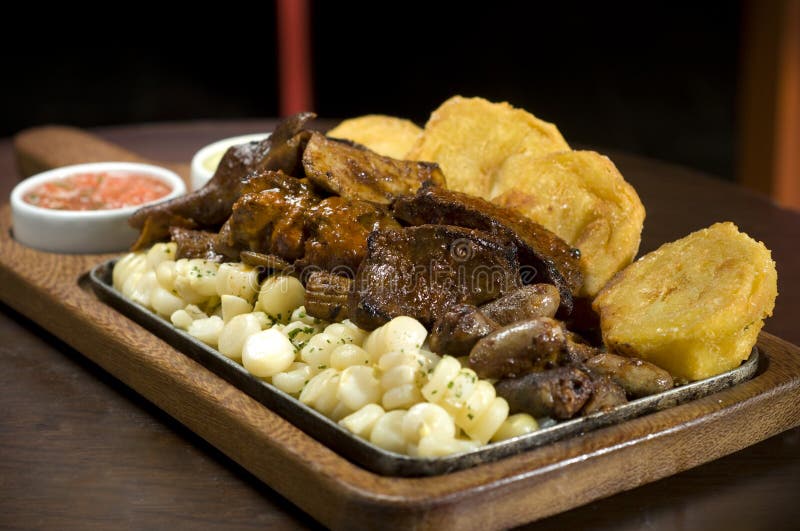 Peruvian dish stock photo. Image of doradas, corn, offal - 91471614