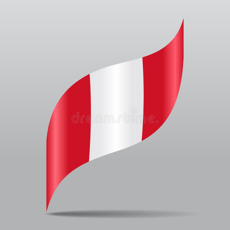Peruvian Flag Wavy Abstract Background. Vector Illustration Stock ...