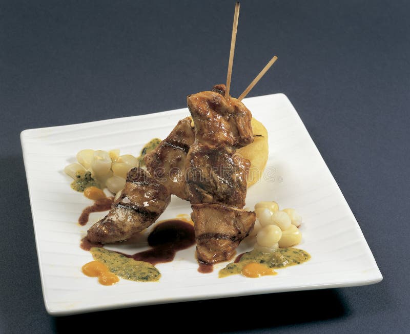 Peruvian Food, Anticuchos Grilled Beef with Potatoes and Corn Stock ...