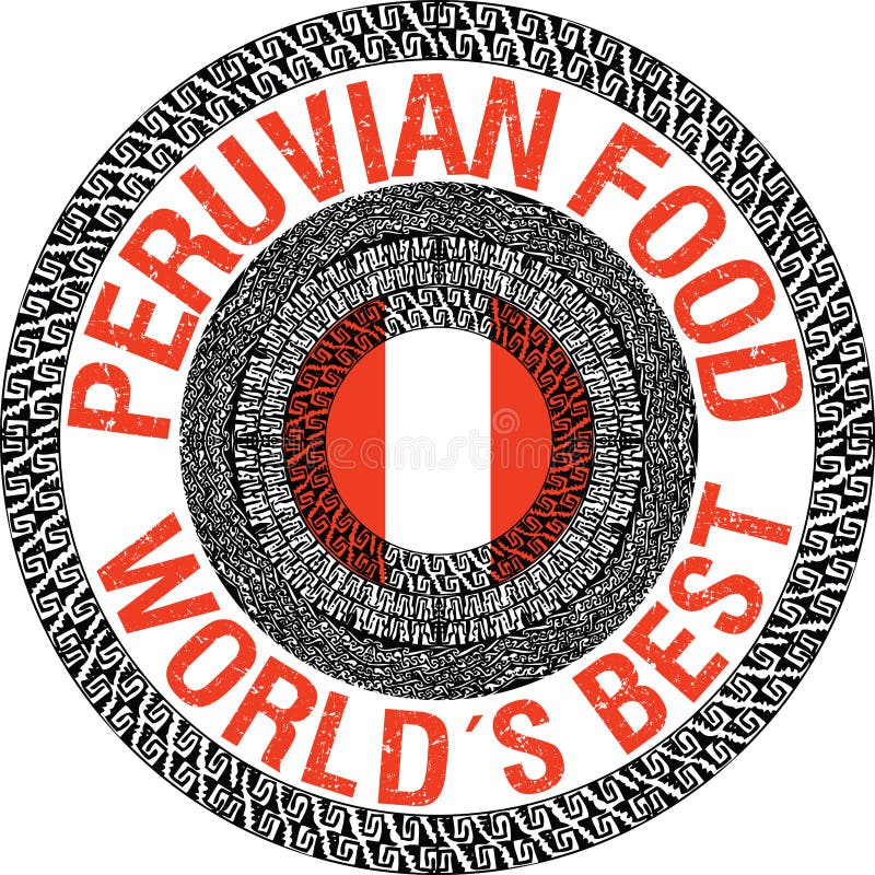 Peruvian Food of Fish, Meat, Veggies with Cookies Stock Vector ...