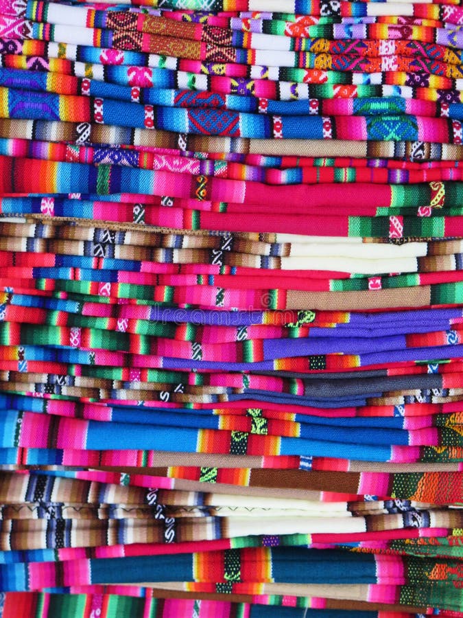 Peruvian Hand Made Woolen Fabric Stock Image - Image of beautiful ...