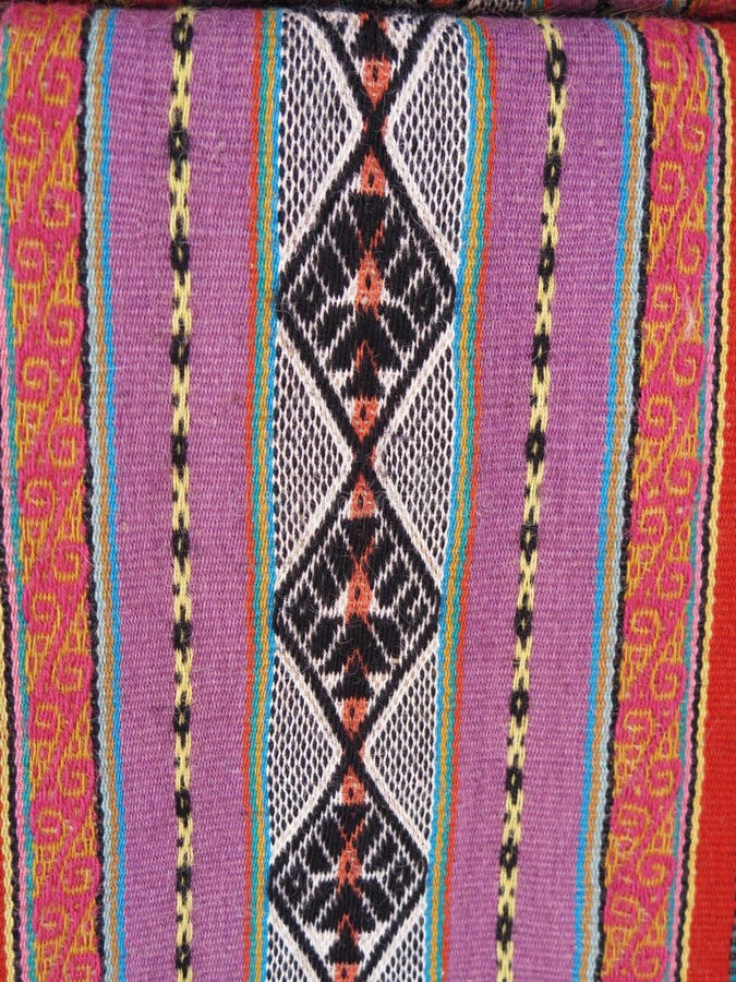 Peruvian Hand Made Woolen Fabric Stock Photo - Image of geometric ...