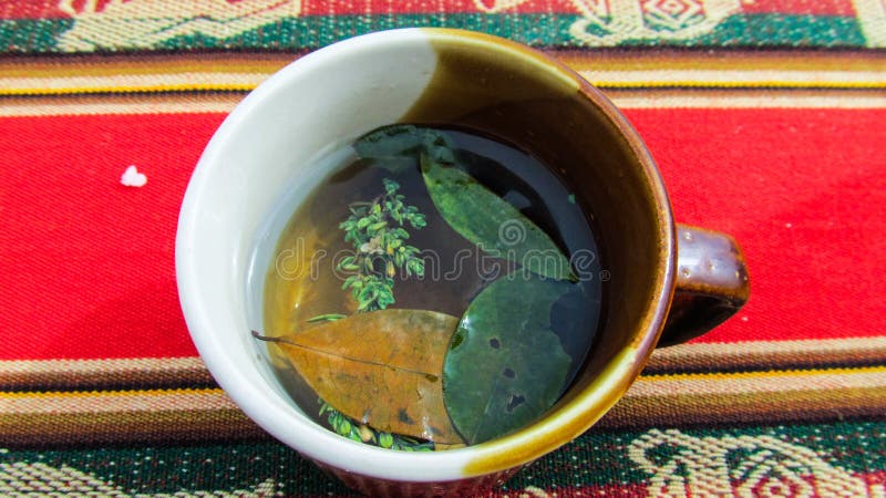 Peruvian Herbal Tea on Taquile Island Stock Image - Image of island ...