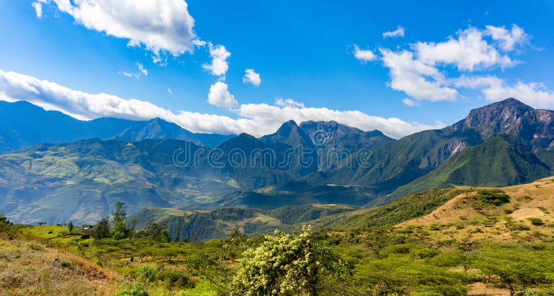 Peruvian Highlands in North Peru Stock Image - Image of cloud, mountain ...