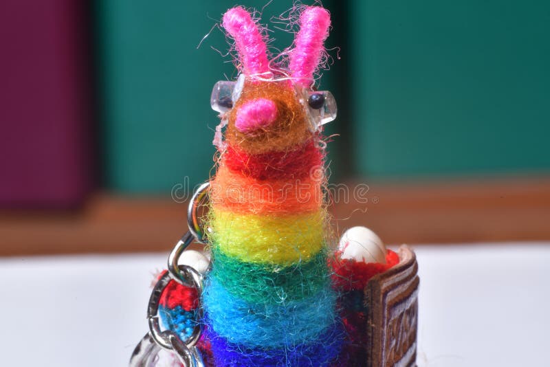 Peruvian Keychain, Made of Cusco Alpaca Wool 19 Stock Image - Image of ...