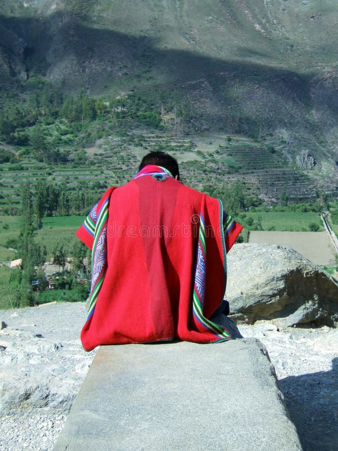 Peruvian Man stock photo. Image of cusco, peruvian, ruins - 2957138
