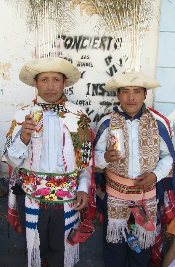 Peruvian Men editorial stock image. Image of toasting - 62902699