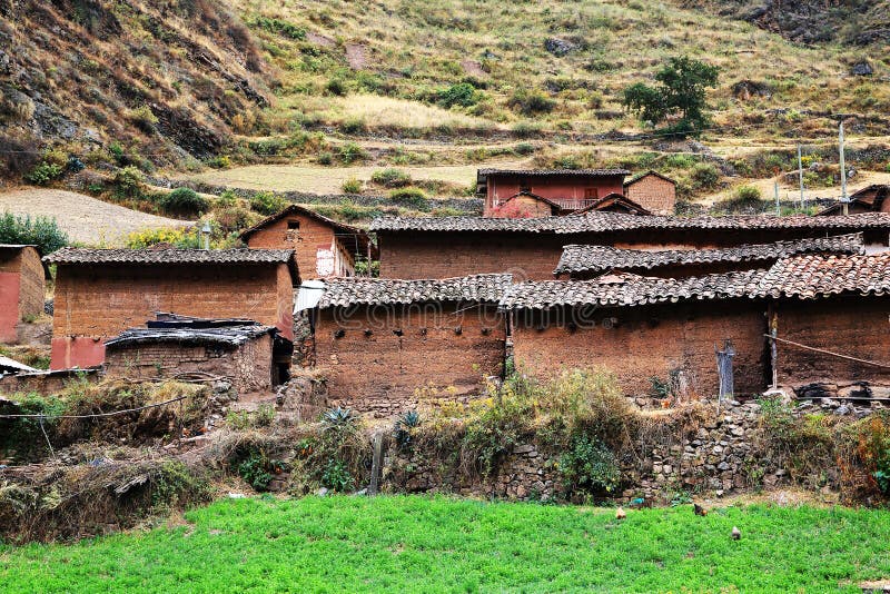 Peruvian mountain village stock image. Image of nature - 28611717