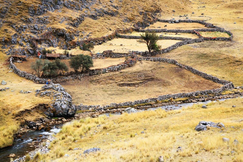 Peruvian mountain village stock image. Image of nature - 28611717