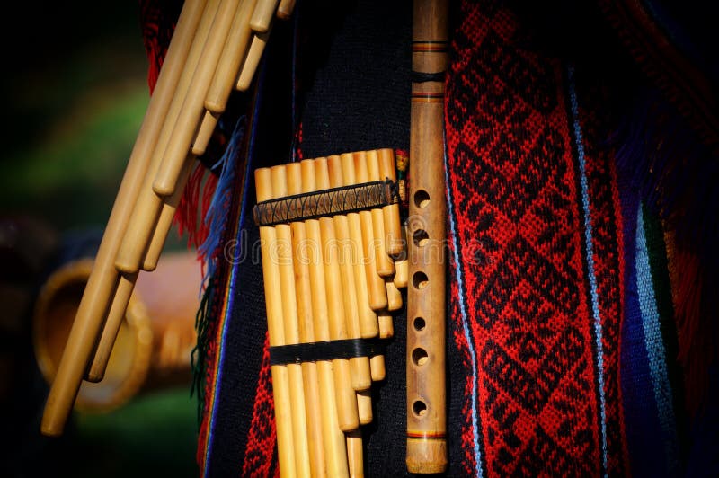 Peruvian pan flute stock photo. Image of hole, melody - 46501738