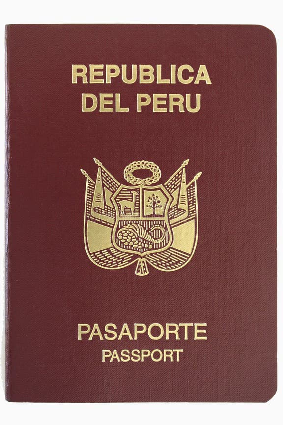 Peruvian Passport stock image. Image of single, card - 11855097