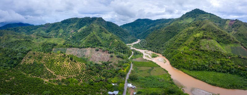 Panoramic View of a Natural Landscape in the Peru Stock Image - Image ...