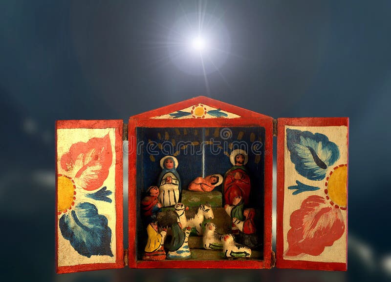 Peruvian Retablo Handicraft Stock Image - Image of glass, mural: 259468589