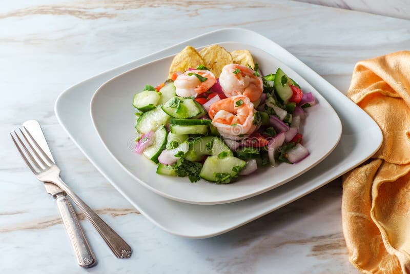 Peruvian Shrimp Ceviche stock photo. Image of appetizer - 174493866