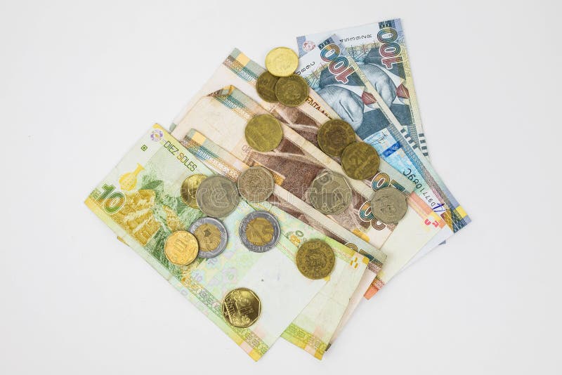 Peruvian Sol coins stock image. Image of collection - 134005157