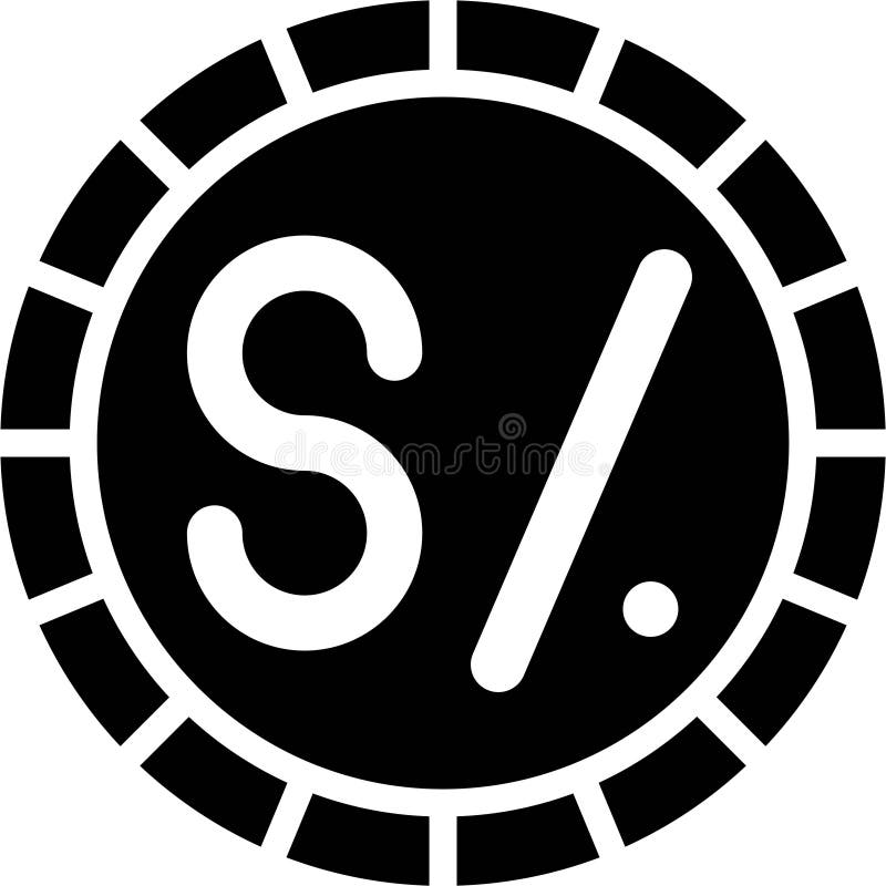 Peruvian Sol Coin Icon, Currency of Peru Stock Vector - Illustration of ...