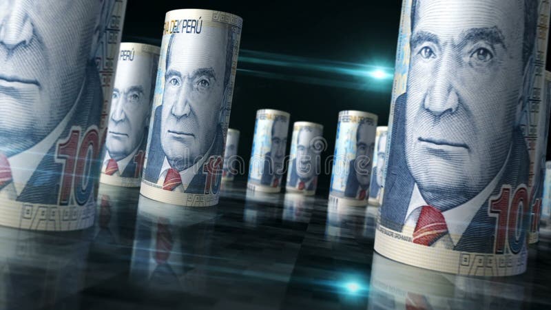 Peruvian Soles Money Banknotes Rolls Seamless Loop Stock Video - Video ...