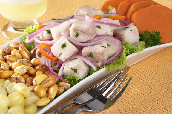 Peruvian-Style Ceviche stock image. Image of cancha, cuisine - 18631973