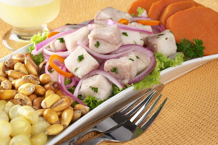 Peruvian-Style Ceviche stock image. Image of cancha, cuisine - 18631973