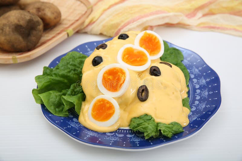 It is a Peruvian Tradition Potato Dish Stock Image - Image of meal ...